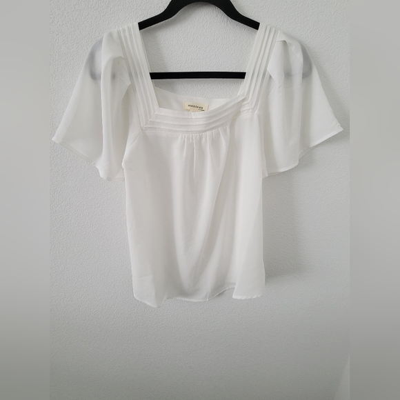Monteau | Tops | Womens White Top With Square Neck | Poshmark